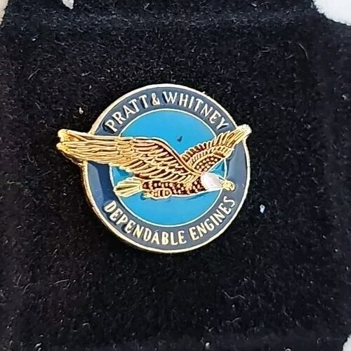 PRATT & WHITNEY AIRCRAFT ENGINES LAPEL TACK PIN PILOT / EMPLOYEE ...