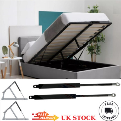2X Ottoman Bed Lift Up Mechanism and Gas Spring Strut 600N, 800N, 1000N ...
