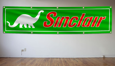 Sinclair Oil Banner Flag 2x8 Ft Race Car Oil Shop Garage Wall ...