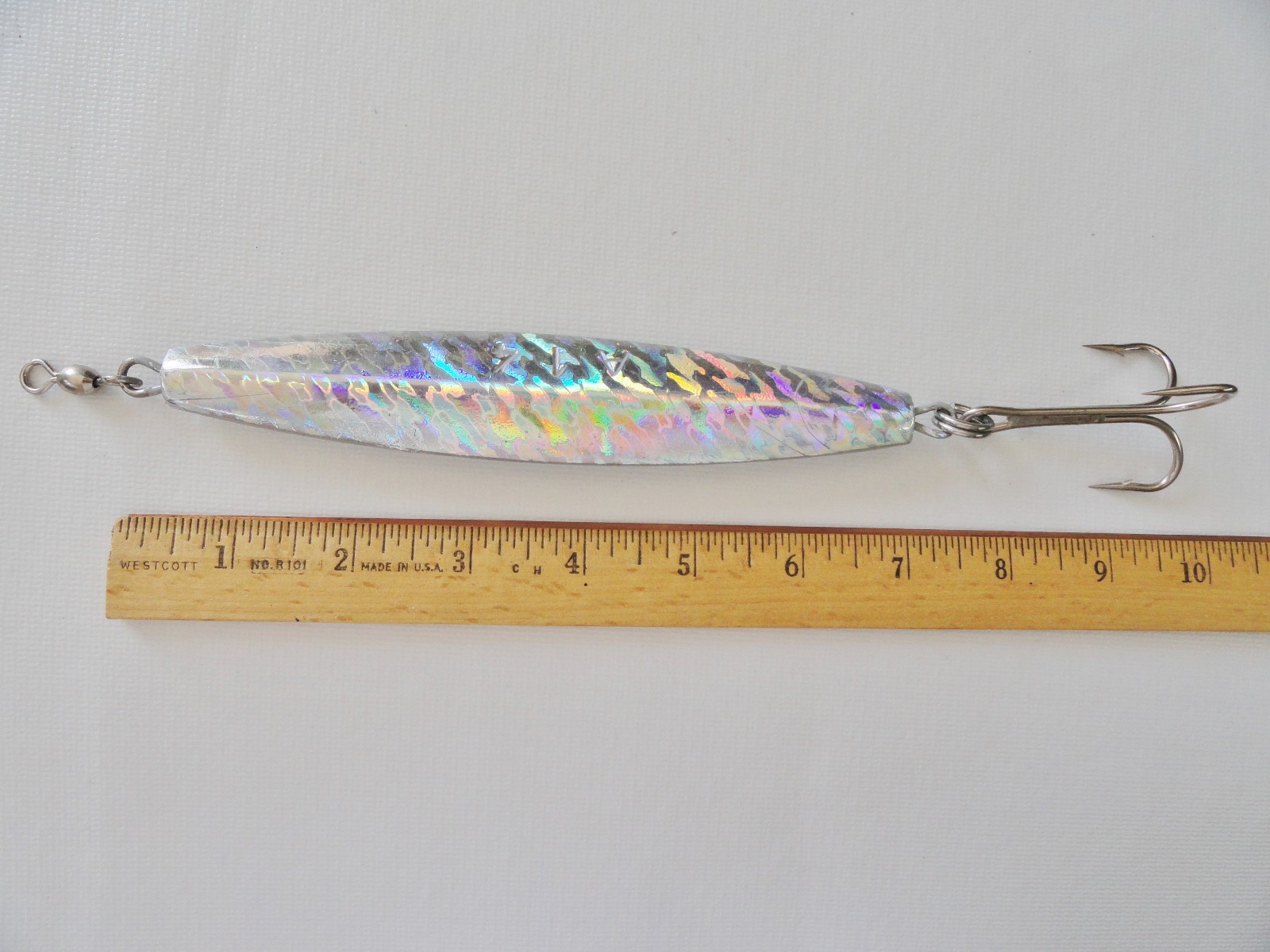 1-10 pcs 14oz Diamond Jig Holographic Laser Saltwater Lures w/ Treble ...