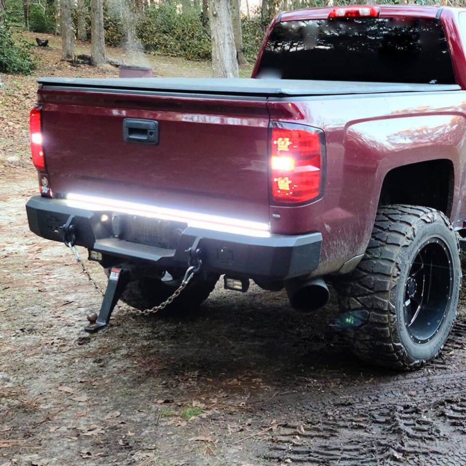 48" Car Truck Strip Tailgate Light Bar 3Row Tail Lamp Brake Reverse ...