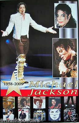 MICHAEL JACKSON "1958 - 2009 IN CONCERT & ALBUM COVERS" POSTER FROM ...