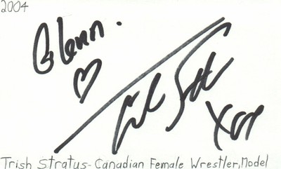 Trish Stratus Canadian Female WWE Wrestler Model Autographed Signed ...