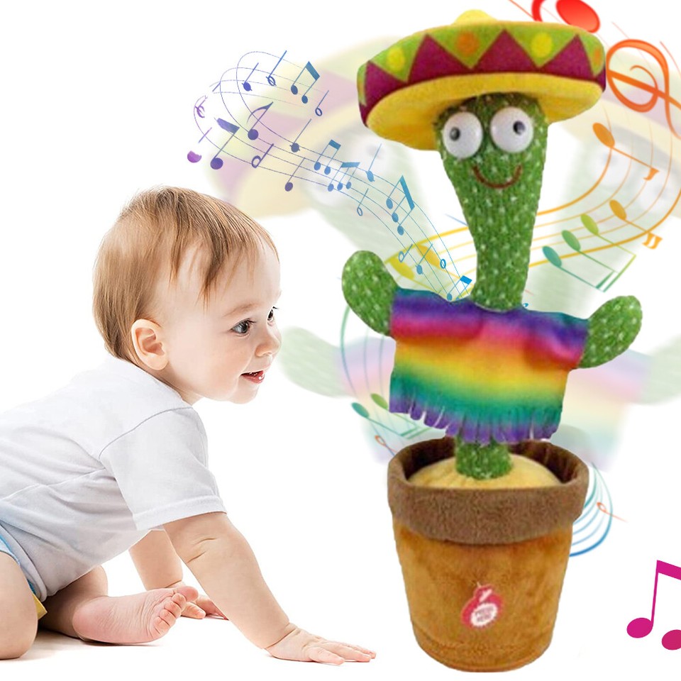 Talking Toy Dancing Cactus Doll Repeat Speak Sound Record Re Kids ...