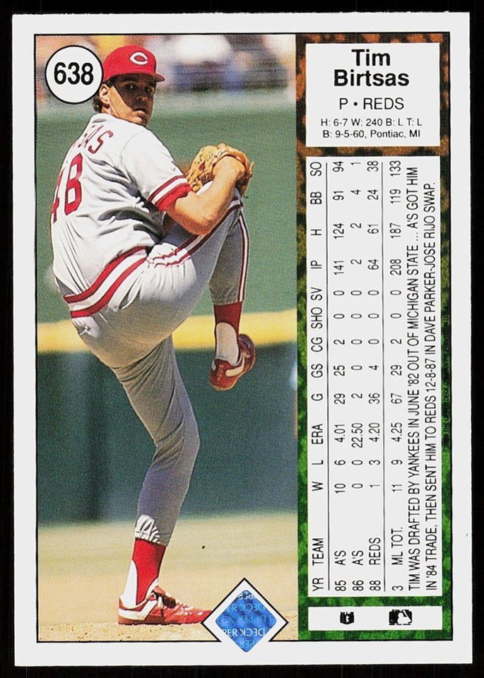 1989 Upper Deck Tim Birtsas Cincinnati Reds #638 | eBay