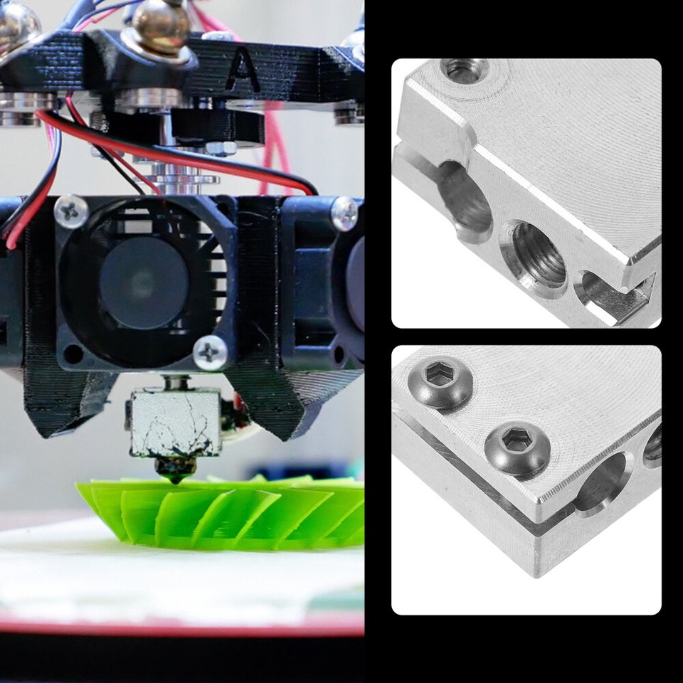 Aluminum Heating Block 3D Printers Heater Block 3D Printer Metal Heater ...