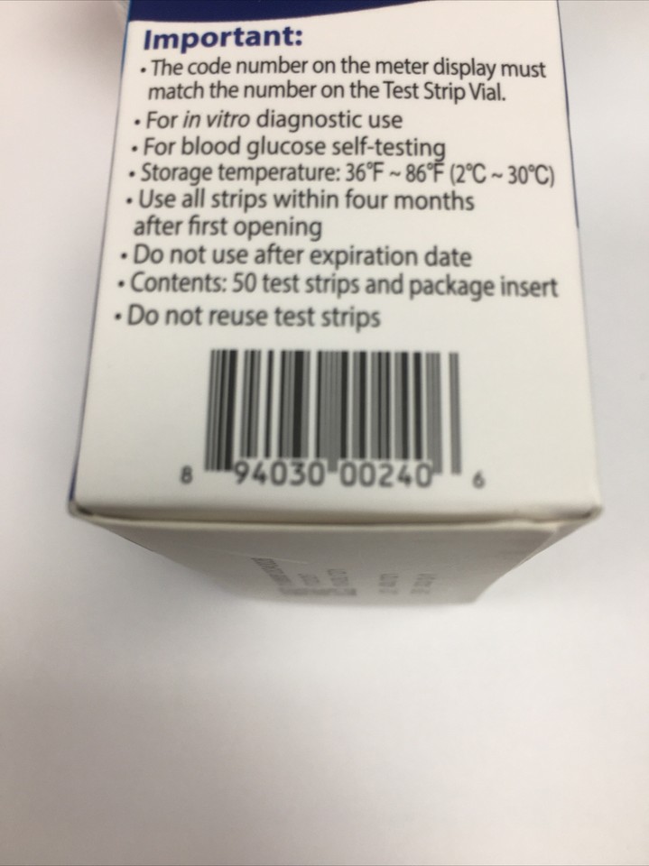Embrace Pro Blood Glucose Test Strips 100 Count. (2 Boxes 50 Each)FREE ...