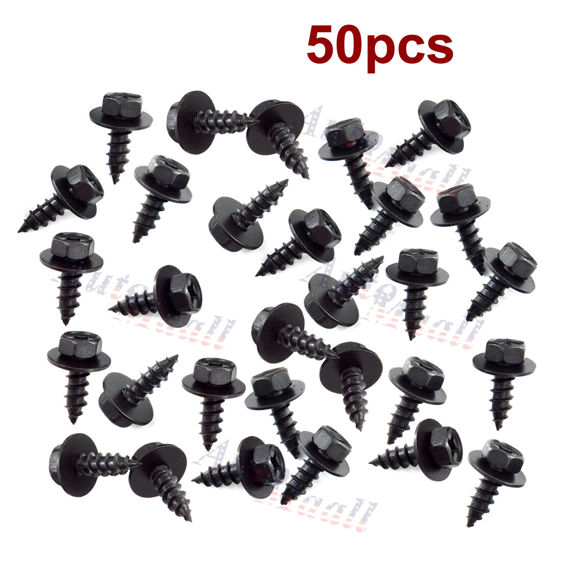 50pcs 9mm Hex Head Bolts Screws for BMW Bumper Fender Splash Shield ...