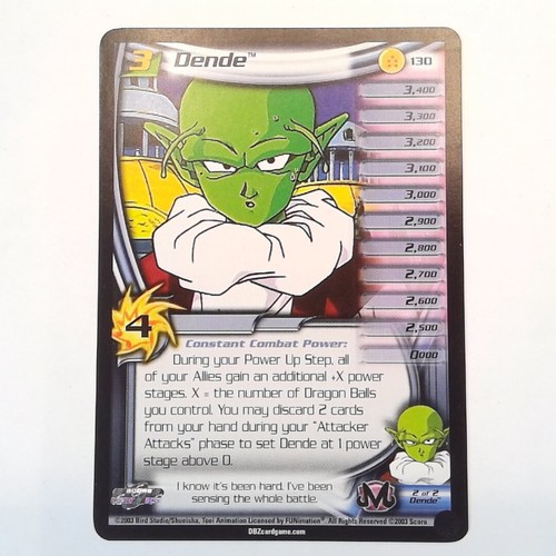 DBZ Dragon Ball Z Dende 130 LV3 Unlimited Buu Saga LP Personality Score ...