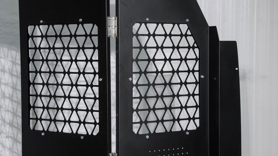 Black Cargo Van Safety Partition Divider Ford Transit Full Size Vans ...