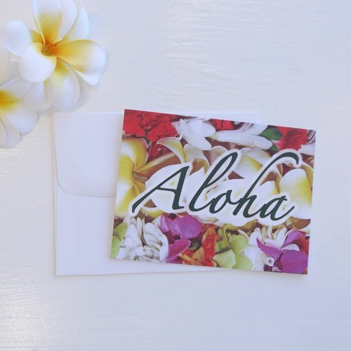Hawaii Mini Card Set Flower Mahalo Envelope Thank You Made in Hawaii ...