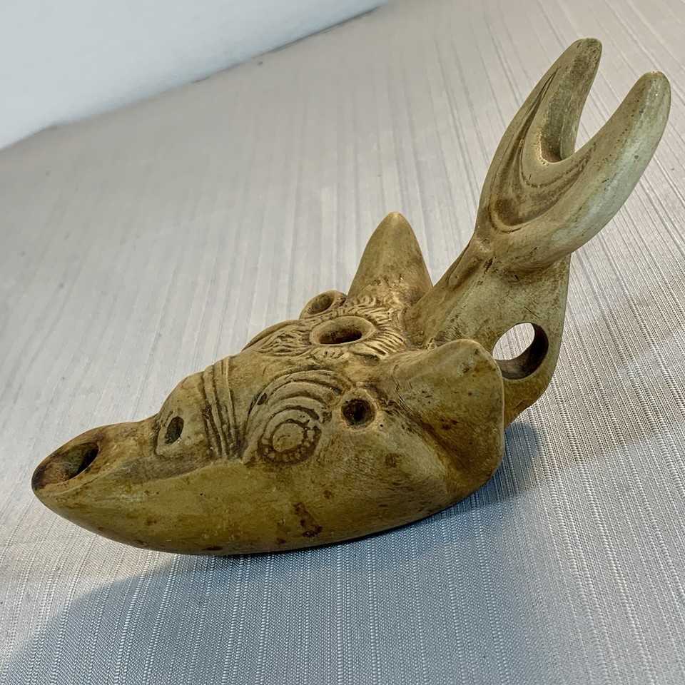 Dini E Cellai Signa Roman Lamp Taurus Figures Pottery Clay VTG Italy ...