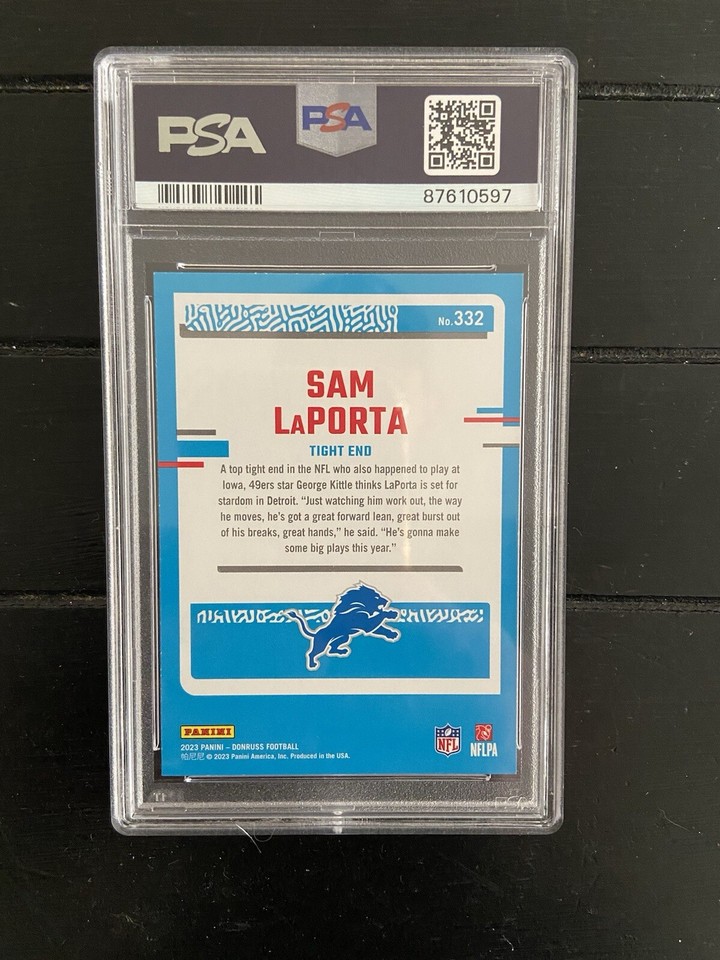 2023 Panini Donruss - Rated Rookie Press Proof Blue #332 Sam LaPorta ...