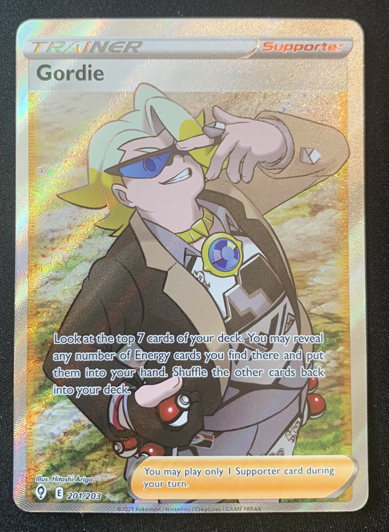 Gordie 201/203 Evolving Skies Full Art Ultra Rare Pokemon TCG Card NM ...