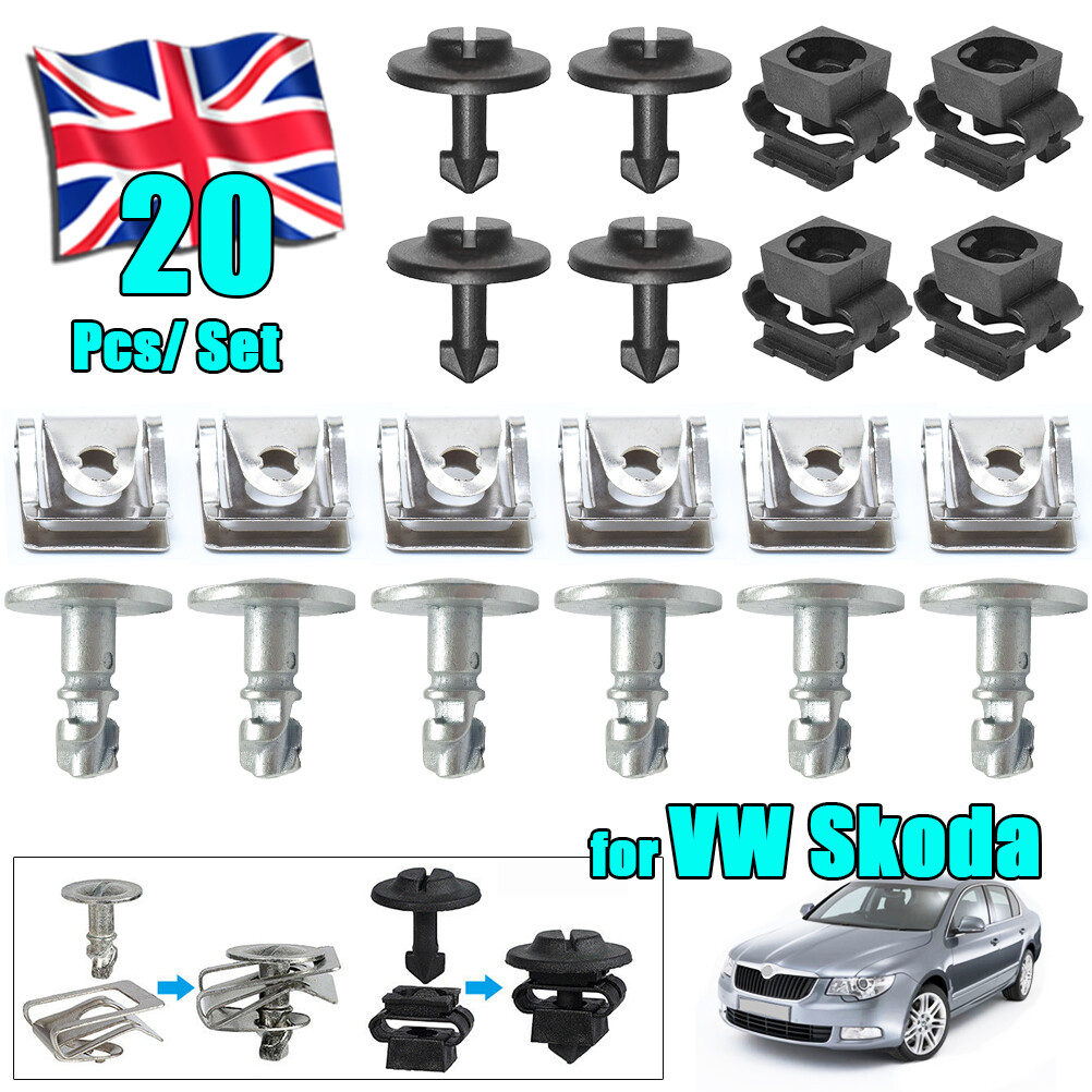 Fender Liner Clips 20-Piece Sheet Metal Nut & Bolt Clip Kit | For ...