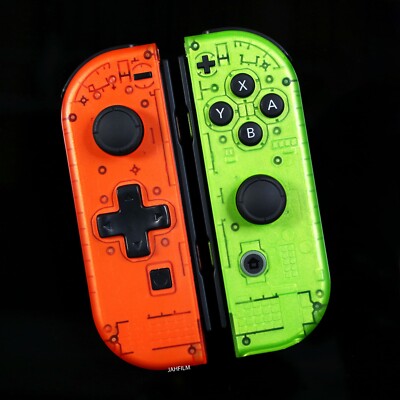 Custom Nintendo Switch Joycons - Pearl Orange & Green - Brand New joy ...