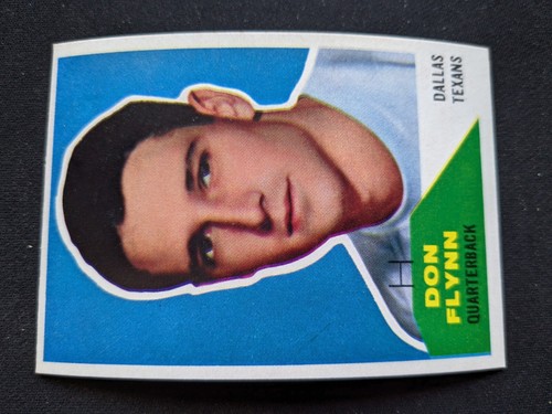1960 Fleer Football Card # 32 Don Flynn RC - Dallas Texans (EX) | eBay