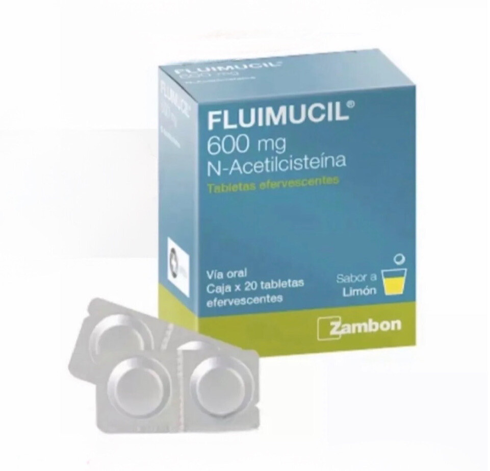 Fluimucil A 600mg (Lemon) Effervescent Tablets 10s Clear, 04/13/2024
