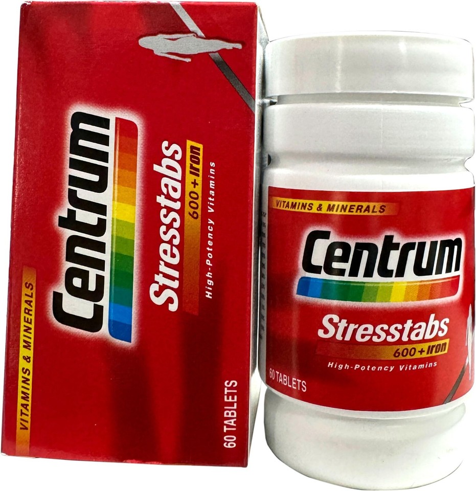 2X Stresstabs 600+Iron Vitamins & Minerals Formula for Health Relax 60 ...