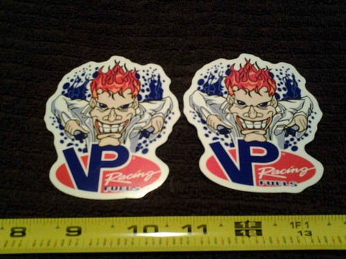 Lot of 2 VP Racing Fuels Mad Scientist Racing Decals Stickers NHRA ...
