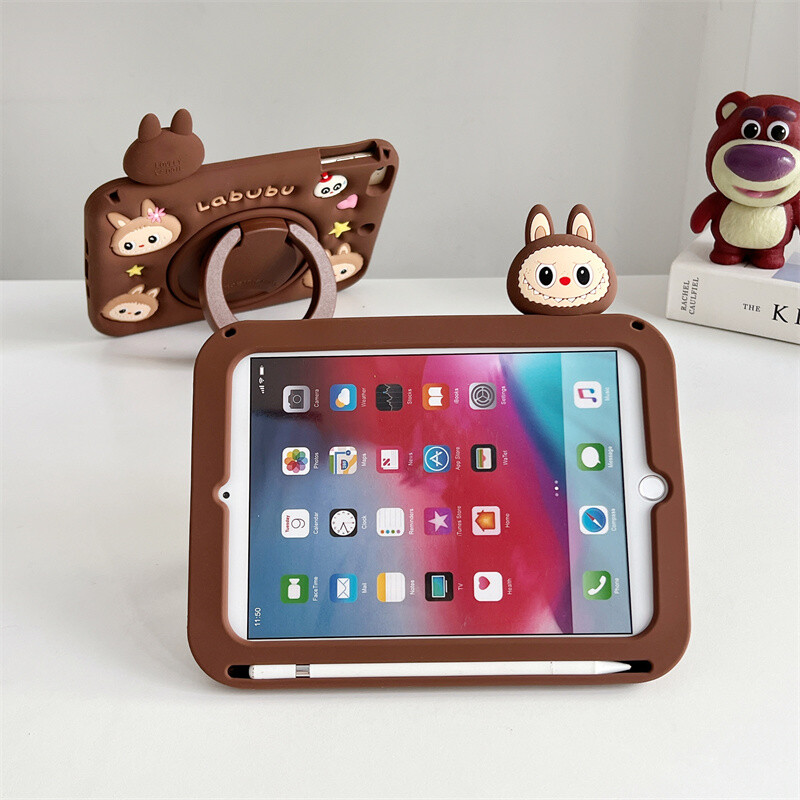 For iPad 11 10th 10.9" 9 8 7 mini 6 5 4 3 Air 1 Pro LABUBU Shockproof ...