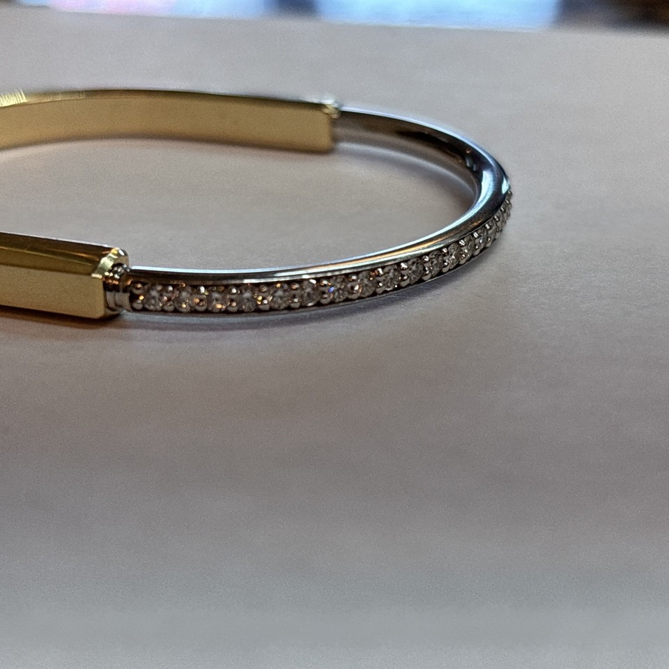 Cartier Diamond Lock Bracelet 1.20 Ct 18kt Gold 100% Authentic Size 6 ...