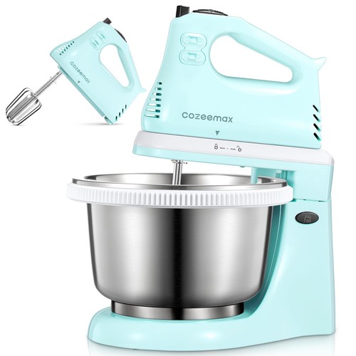 2 in 1 Hand Mixers Kitchen Electric Stand mixer with bowl 3 Quart ...