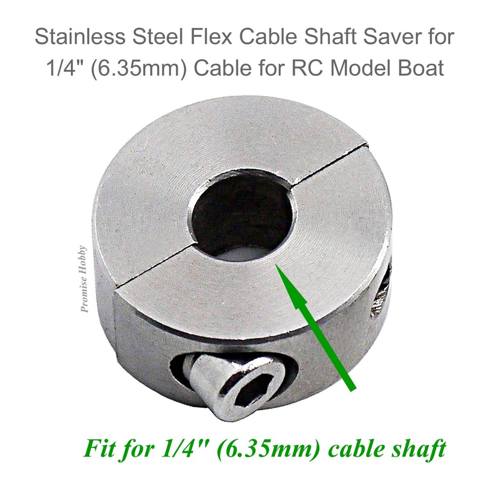 Stainless Steel Flex Cable Shaft Saver for 1/4" 3/16" Cable for RC ...