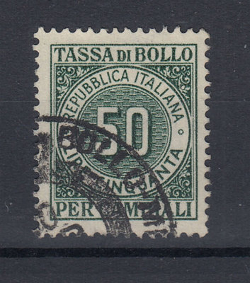 1946-50 TASSA DI BOLLO PER CAMBIALI 50 LIRE USATA | eBay