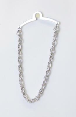 NEW Men's 3 mm Tie Chain Tack Clip Silver Double Woven Rope USA | eBay