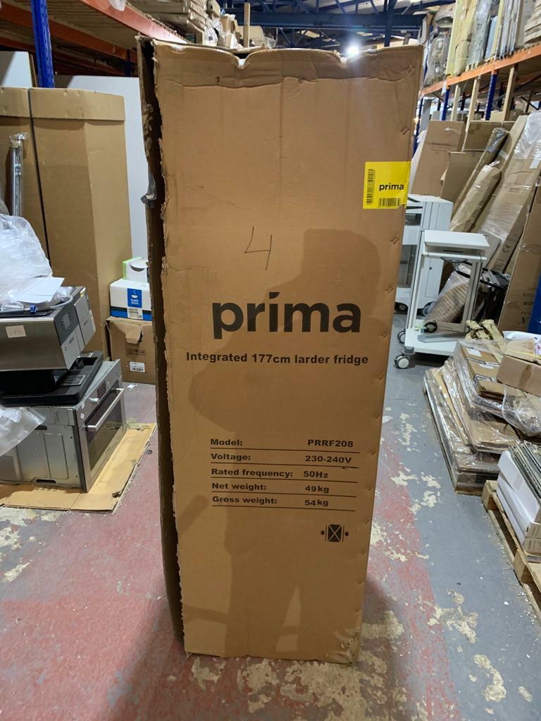 integrated fridge Used Prima larder white (PRRF208) 177cm | eBay UK