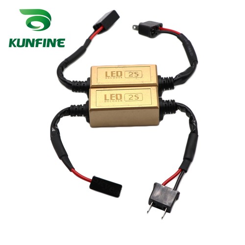 2X LED Headlight Canbus Decoder Anti Flicker Warning Canceller 2S H7 ...