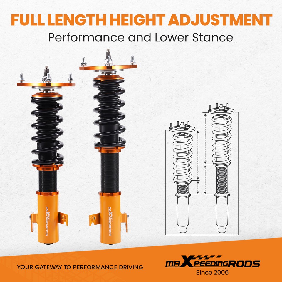 24 Step Coilovers Suspension Struts Kit For Subaru Impreza WRX & STi ...