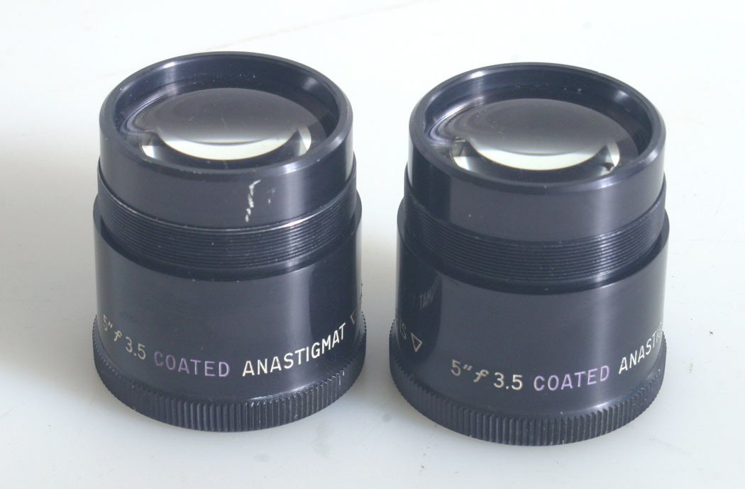 TDC PROJECTION LENS TYPE TRIDAR F/3.5 5 INCH MATCHED SET OF 2 | eBay