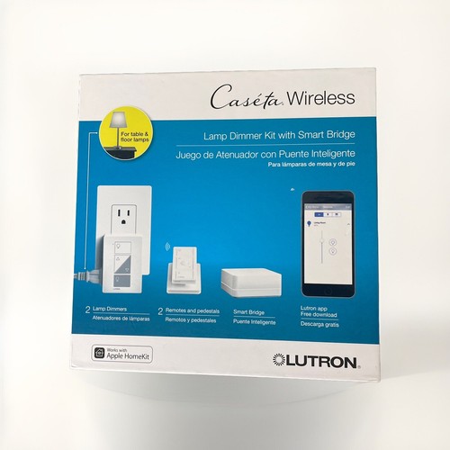 Lutron Caseta Wireless Lamp Dimmer Kit with Smart Bridge and Remotes P ...