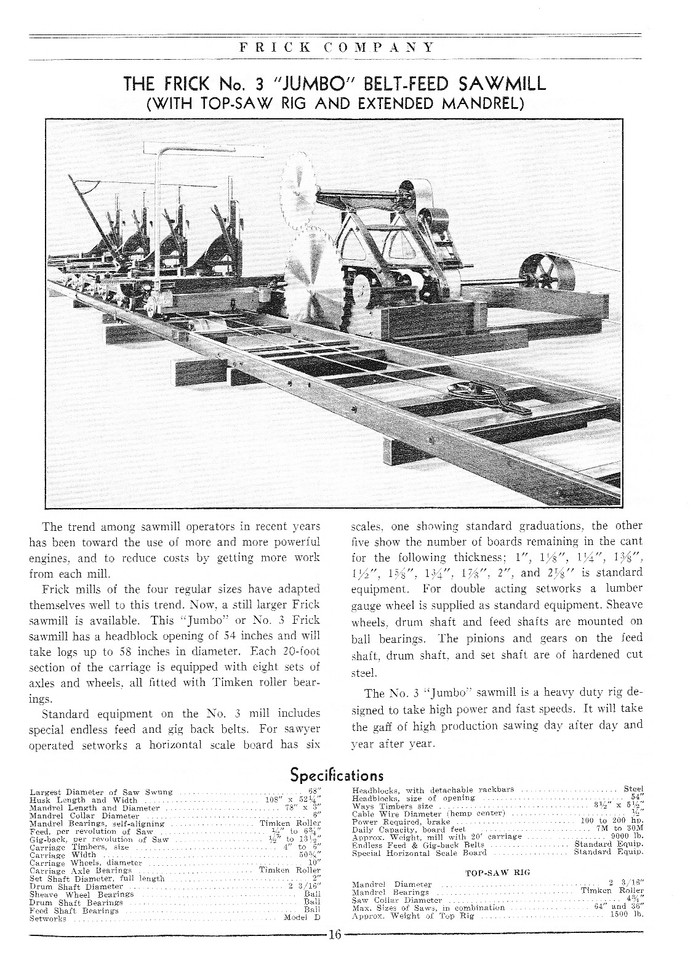 Frick Portable Sawmills, Edgers, Trimmers, Accessories, Catalog No. 75 ...