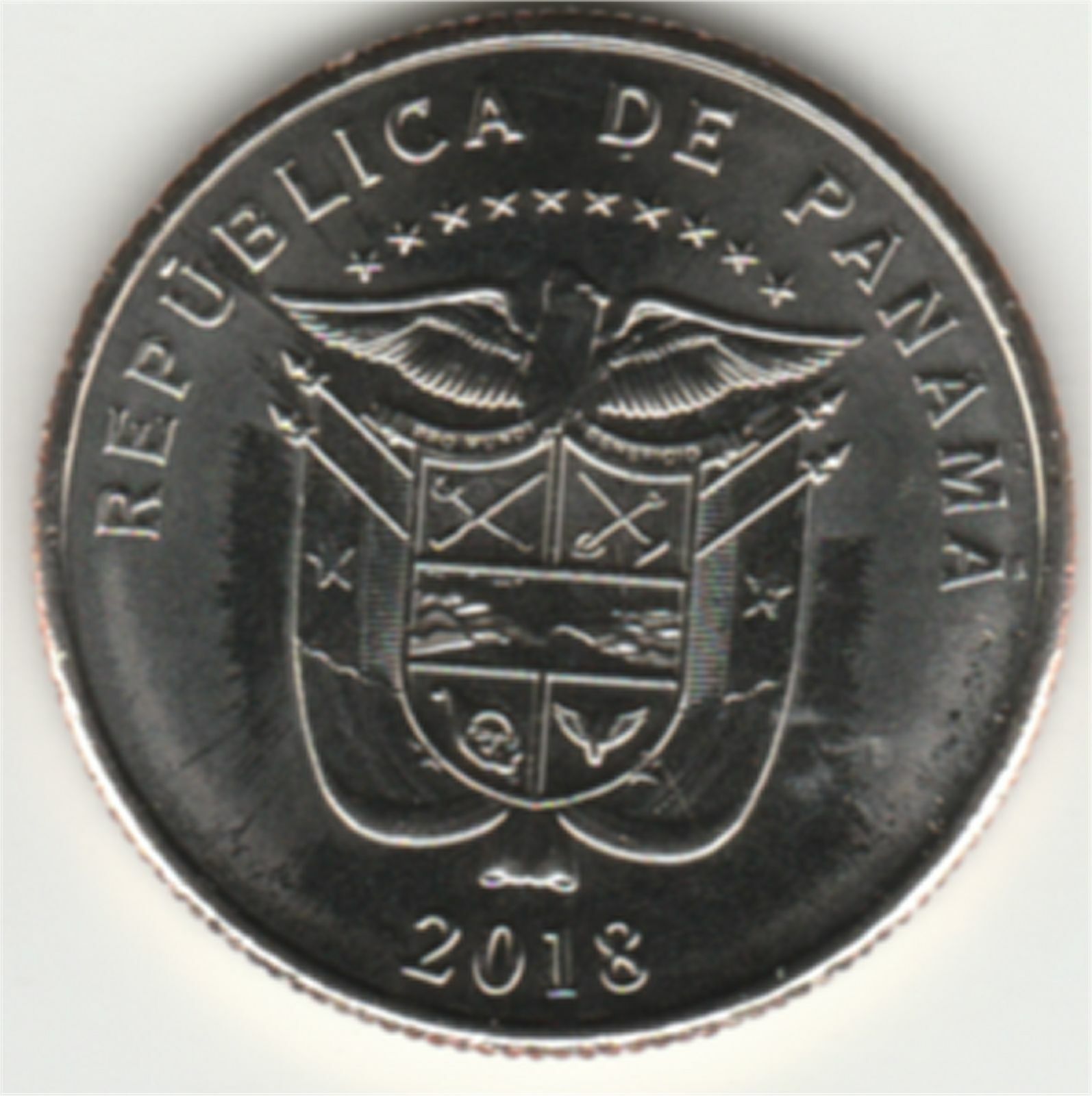 2019 2018 New colored coin of Panama / Un Cuarto de Balboa / Justo ...