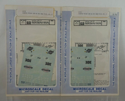Lot Of Two NOS Microscale ASSORTED FREIGHT CARS #6 HO Scale Decals - RH ...