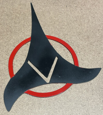 10.5 Inch Star Trek Klingon Emblem Logo Metal 16 Gauge Steel Wall Sign ...