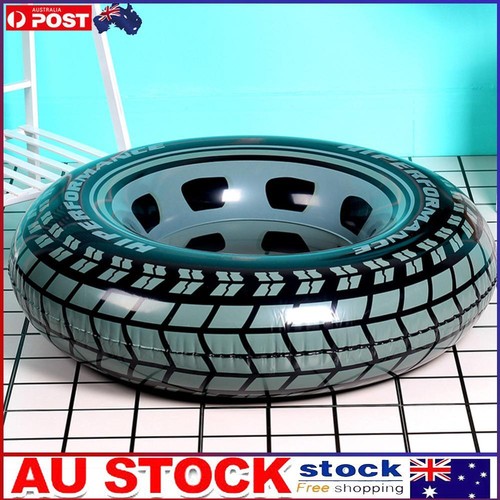 Black Wheel Tire Swimming Ring PVC Summer Water Fun Toy Swim Laps for ...