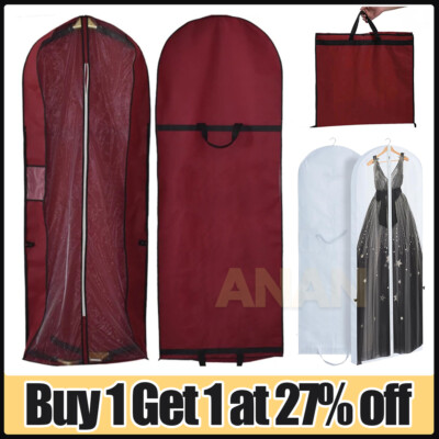 Long Dress Cover Storage Bag for Bridal Wedding Gown Dress Garment ...