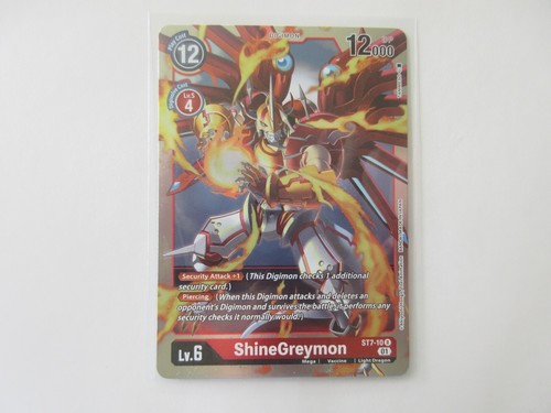 ShineGreymon ST7-10 Digimon Card Game LP | eBay