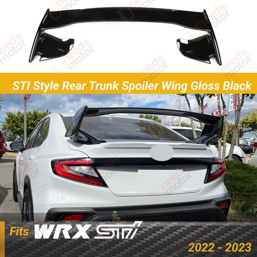 For 2022 2023 Subaru WRX STI JDM OE Style Gloss Black Rear Trunk ...