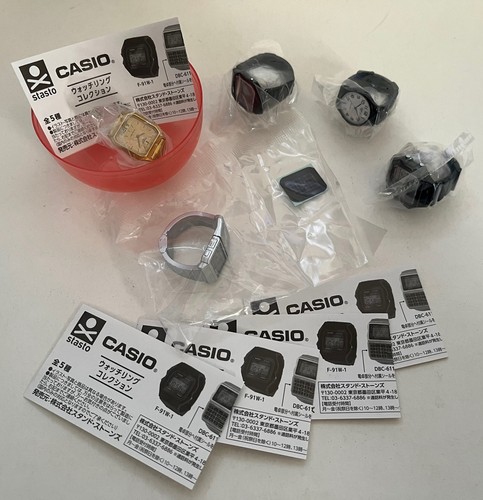 CASIO Watch Ring CollectionⅠ All 5 types Set " UNUSED " OOP from Japan ...