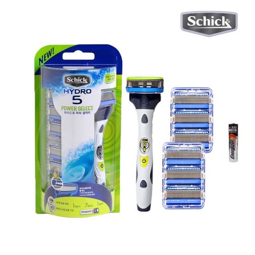 Schick Hydro 5 Power Select Shaving Razor Blade 1 Power Razor Total 7 ...
