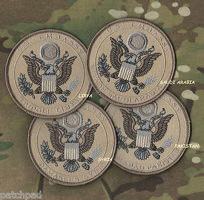 US EMBASSY Tripoli Libya DSS CIA SAD MCESG MSAU CAMO velkrō PATCH ...