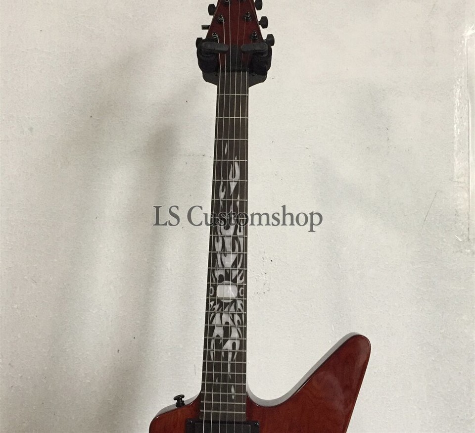 Ken Lawrence Custom James Hetfield Explor Electric Guitar Flaming Sun ...