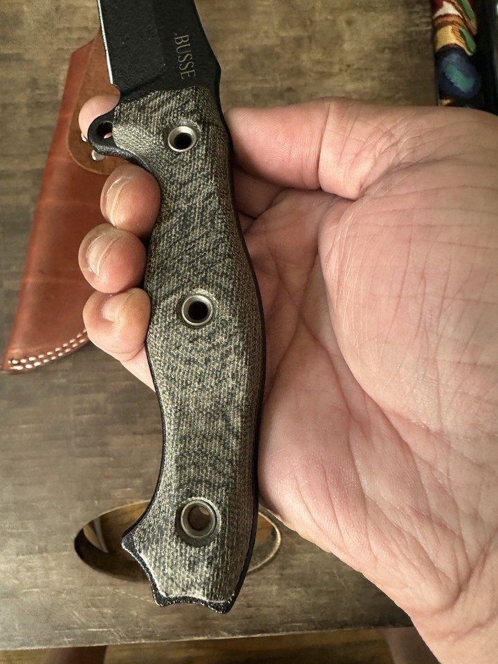 BUSSE Combat Knife Company P&L STATEMENT Black 5.5” INFI Blade w/ Gray ...