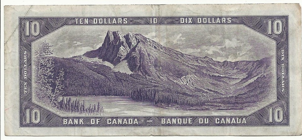 BC-32b 1954 Canada Devil's Face 10 dollar note world lot comb ship | eBay
