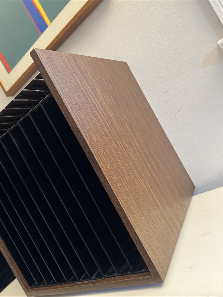 RARE Vintage LP Vinyl Record Storage Cube Cabinet w/ Lever Eject ...